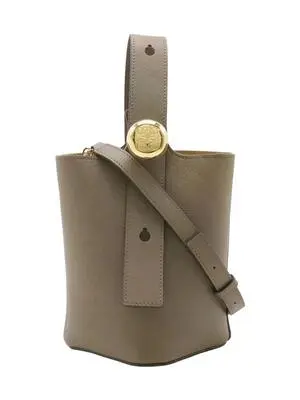 Loewe 2021-2026 Mini Leather Pebble Bucket Bag Satchel Brown