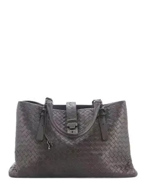 Bottega Veneta Intrecciato Nappa Roma Medium Tote Bag - Brown