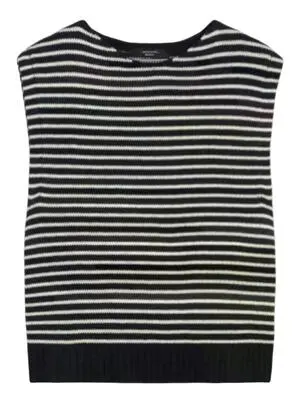 Max Mara Striped Sleeveless Vest Blue