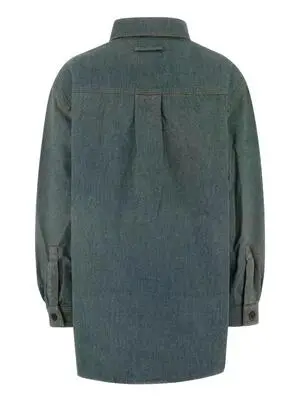 JEAN PAUL GAULTIER Graphic-print Denim Shirt - Blue