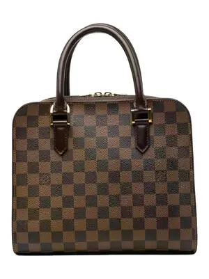 LOUIS VUITTON 2001 Damier Ebene Triana Handbag - Brown