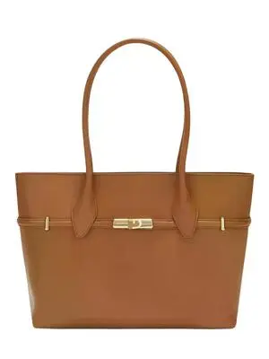 Furla Twist-lock Leather Tote Bag - Brown