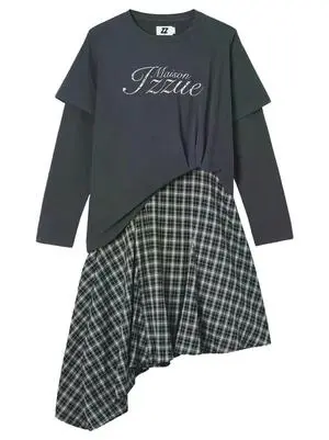 Izzue Layered Asymmetric Dress - Grey