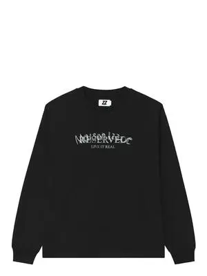 Izzue Graphic-print Long-sleeve T-shirt - Black