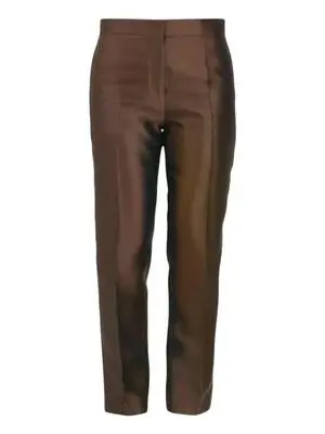 Max Mara Shantung Carrot-fit Trousers - Brown