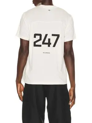247 BY REPRESENT Numbers Tee In Grey - Flat White