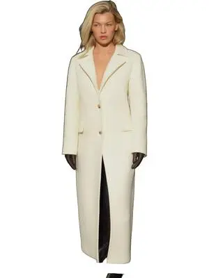 Mackage Corazon Semi-fitted Wool Coat - Cream
