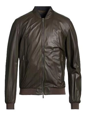 MOORER Polyamide And Polyurethane Bomber Jacket - Brown