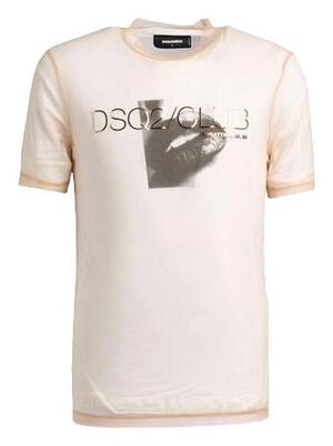 Dsquared2 T-shirt Size Viscose, Elastane, Silk, Cashmere, Polyamide - Beige