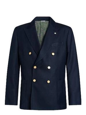 MANUEL RITZ Blazer Size Polyester, Viscose, Elastane - Blue