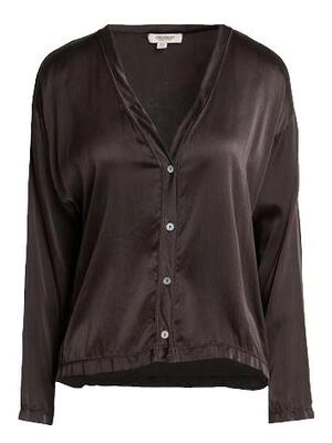 Crossley Shirt Dark Size Silk, Elastane - Brown