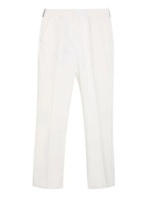 PESERICO Woman Pants White Size 2 Polyester, Viscose, Cotton, Elastane