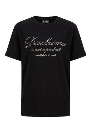 DISCLAIMER Cotton Printed T-shirt - Black
