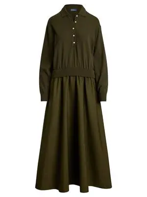 Polo Ralph Lauren Hybrid Knit Polo-bodice Dress - Green