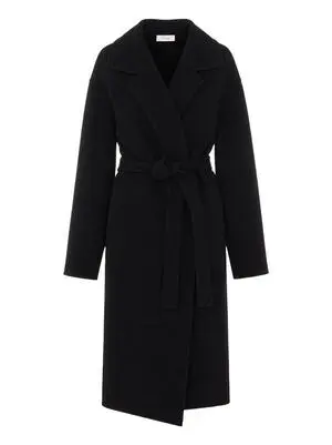 THE ROW Ciara Wool Long Coat - Black