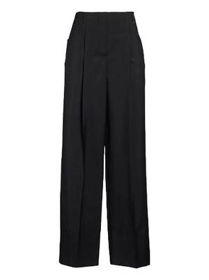 Fendi Wool And Mohair Blend Wide-leg Trousers - Black
