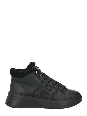 Hogan Sneakers Size Leather, Textile Fibers - Black