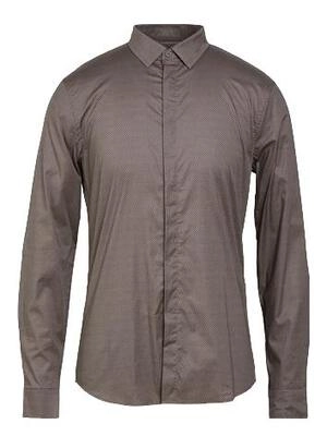 Armani Exchange Shirt Taupe Size Cotton, Elastane - Grey