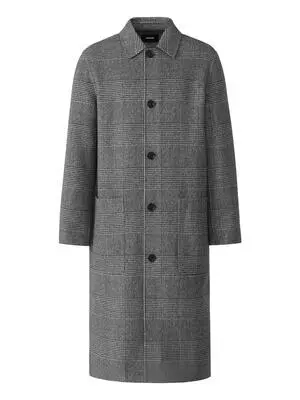 Mackage Beckett-pl Double-face Wool Balmacaan Coat - Navy-coffee