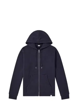 TOTEME TOTEME - Cotton-Fleece Zip-Up Hoodie - Men - Black - S Black