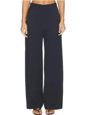 Theory Classic Pleated Trousers In Navy - Deep Navy