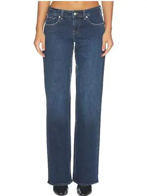 7 For All Mankind Low Straight Jean In Blue - Indiglow
