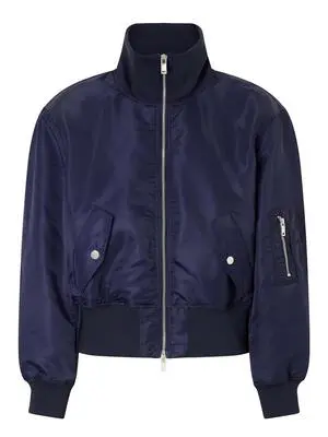 THE FRANKIE SHOP Storm Satin Bomber Jacket - Navy