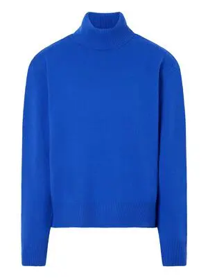 THE FRANKIE SHOP Gala Wool And Cashmere-blend Turtleneck Sweater - Blue