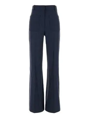 Victoria Beckham Twill Alina Pant - Blue