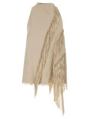 Sportmax Beige Cotton Danzatore Mini Dress - Brown