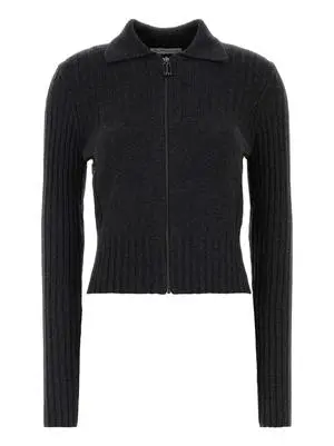 Victoria Beckham Wool Blend Cardigan - Gray