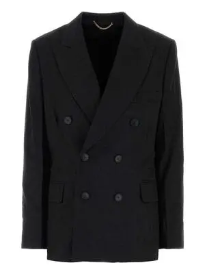 VICTORIA BECKHAM Victoria Beckham Women Charcoal Wool Beatrice Blazer
