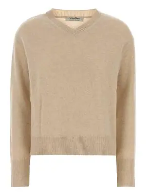 Max Mara S Maxmara Women Sand Cashmere Fata Sweater Brown