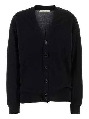 LEMAIRE Wool Blend Cardigan - Black