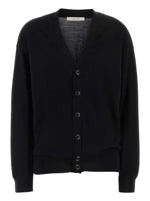 LEMAIRE Wool Blend Cardigan - Black