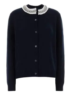 Prada PRADA Wool Blend Cardigan Blue