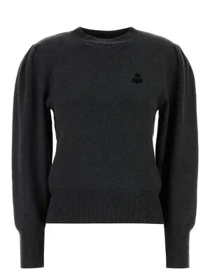 Isabel Marant Étoile Charcoal Stretch Cotton Blend Kelaya Sweater - Gray