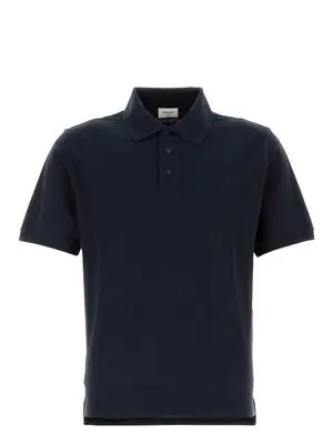 Saint Laurent Midnight Piquet Polo Shirt - Blue