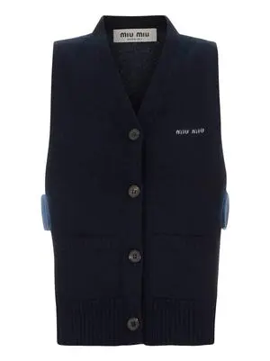 Miu Miu Cashmere Vest - Blue