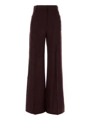 Victoria Beckham Wool Alina Wide-leg Pant - Purple