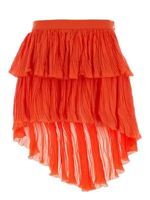 Blumarine Crepe Mini Skirt - Red