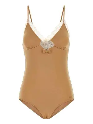 Chloé Skin Stretch Nylon Bodysuit - Pink