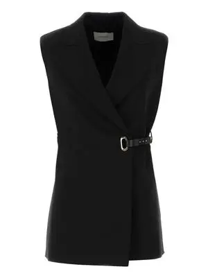 Sportmax Stretch Viscose Gettone Waistcoat - Black