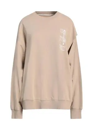 MAISON MARGIELA Mm6 Maison Margiela Printed Crewneck Sweatshirt Nude