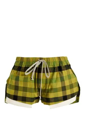 RICK OWENS Rick Owens Checked Flannel Shorts