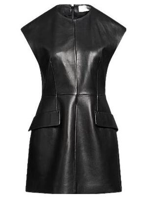 Sportmax Fitted Sleeveless Leather Dress - Black