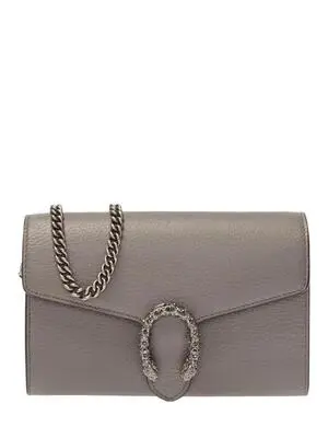 Gucci Mini Dionysus Chain Crossbody Bag - Gray