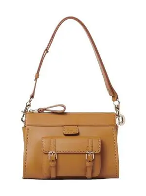 Chloé Edith Pocket-detail Shoulder Bag - Brown