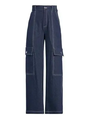 Max Mara Jersey Cargo Trousers - Black