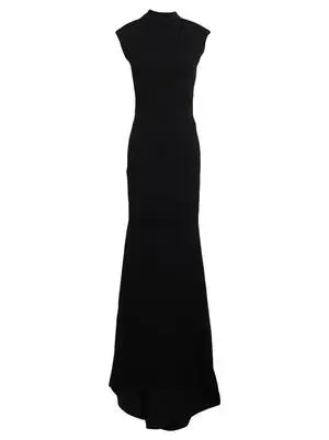 Jacquemus Crepe Turtleneck Gown - Black